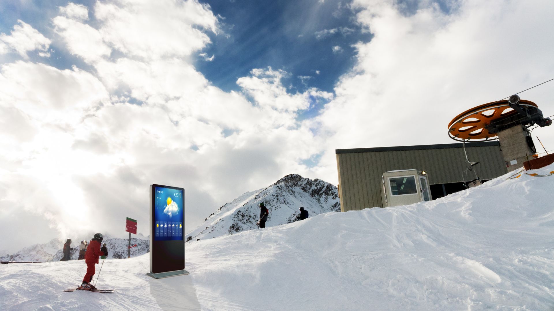 Digital signage in ski resorts